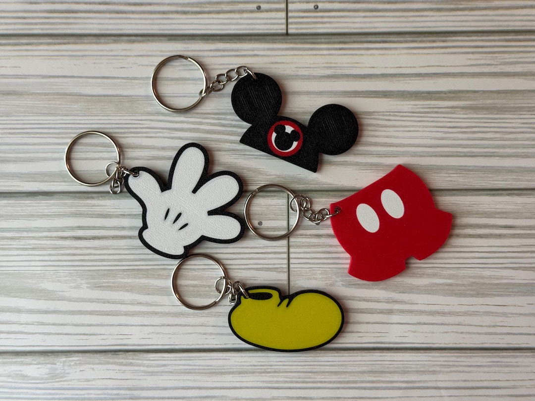 Mickey Clothes Themed Keychain Bag Charm - Etsy