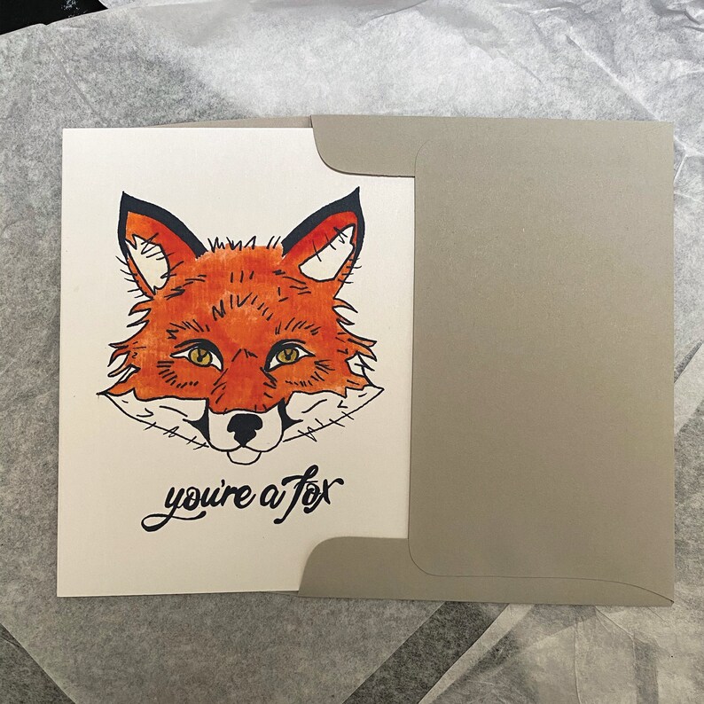 You're a Fox Greeting Card - Etsy