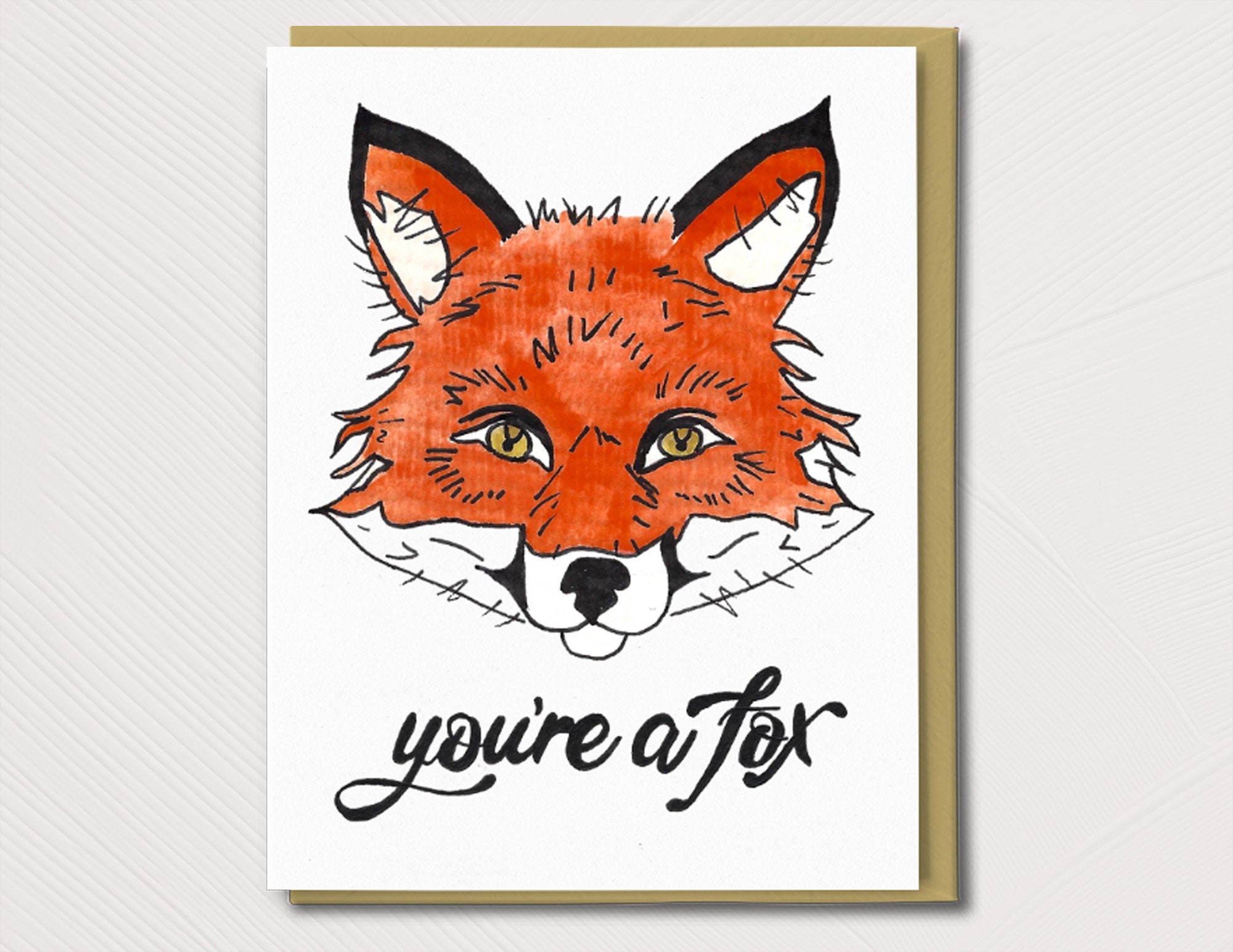 You're a Fox Greeting Card - Etsy