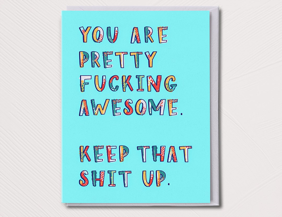You're Awesome Card, Greeting Cards, Love, Encouragement Card, You're ...