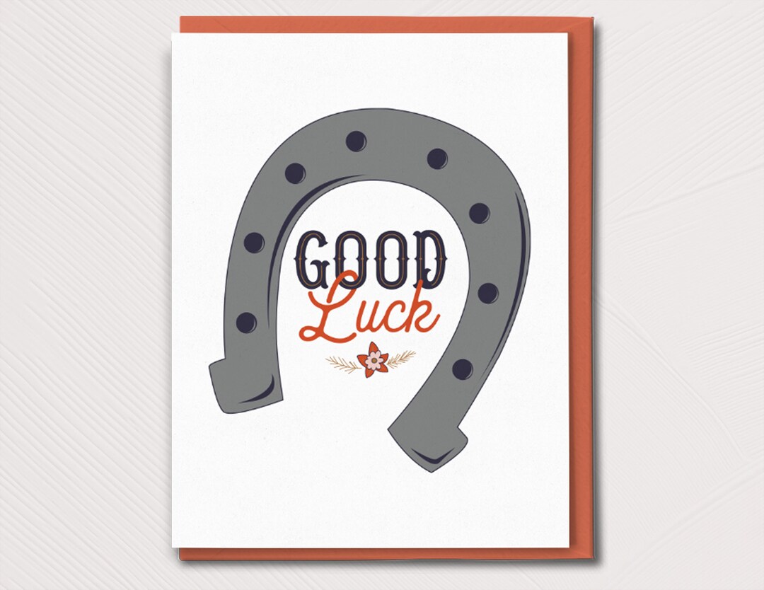 Good Luck Greeting Card, Printed - Etsy