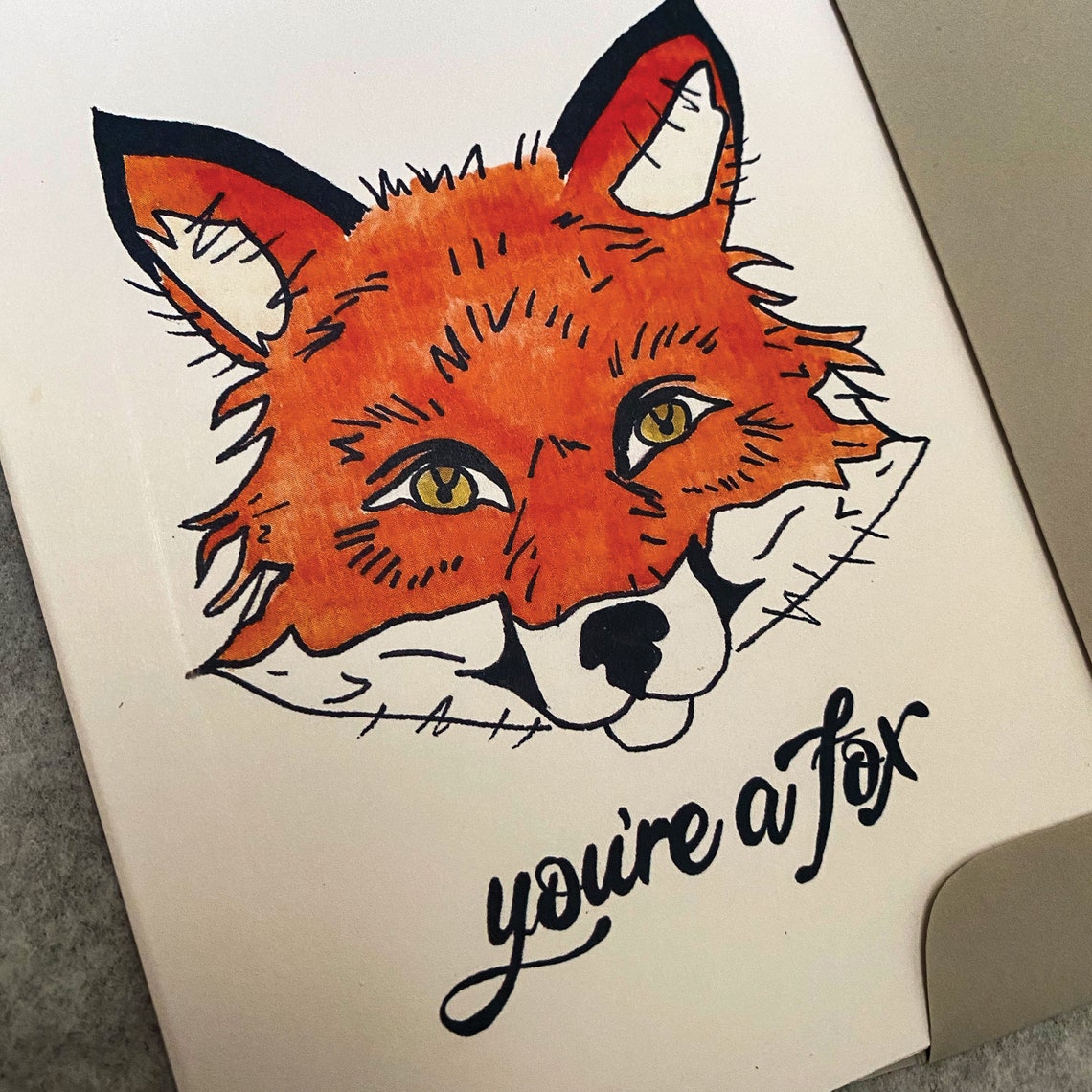You're a Fox Greeting Card - Etsy