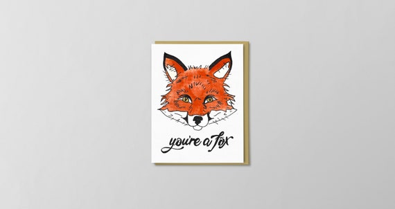 You're a Fox Greeting Card | Etsy