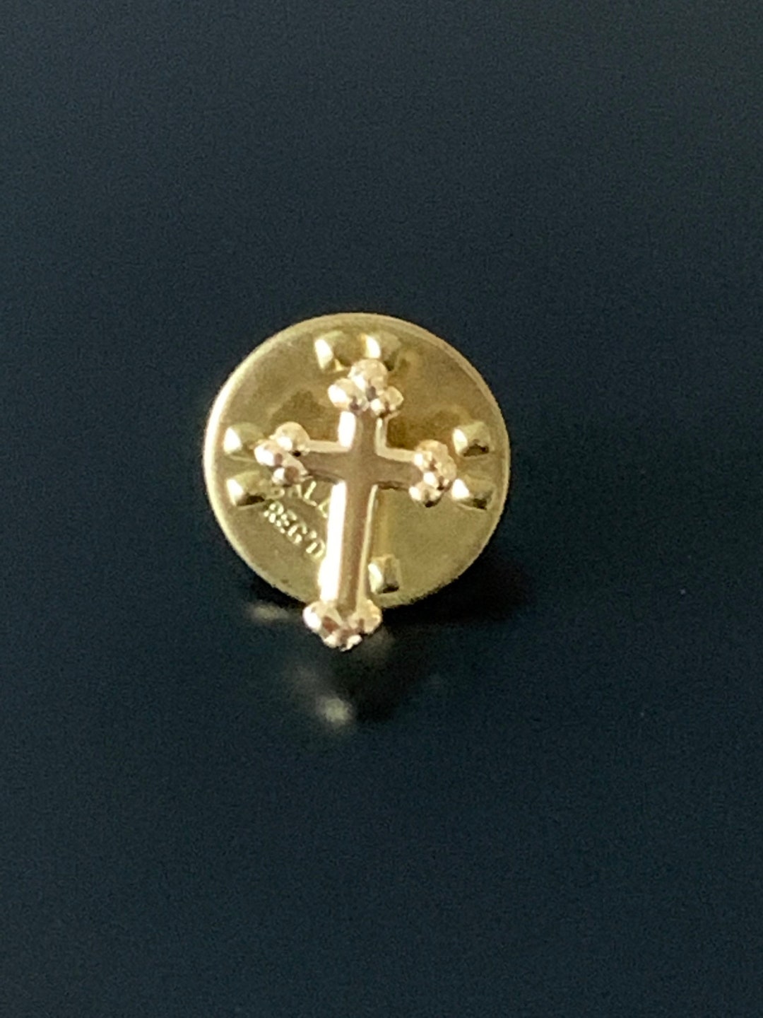 Cross Pin Vintage 1980s Gold Tone New Old Stock - Etsy