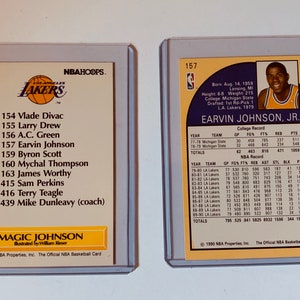 Magic Johnson NBA Hoops Vintage Basketball Cards both Included - Etsy