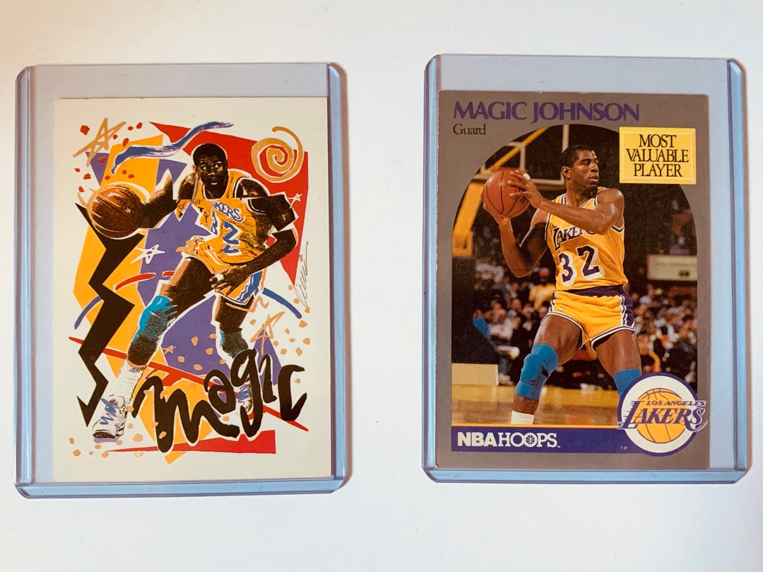 Magic Johnson NBA Hoops Vintage Basketball Cards both Included - Etsy