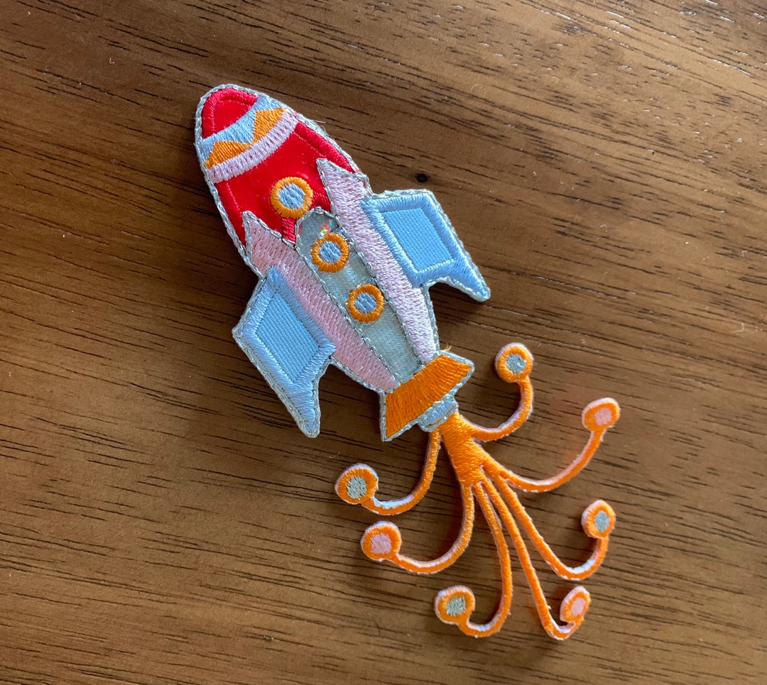 Patchesvintage 1970s Rocket Ship Sew on Patch New Old Stock - Etsy