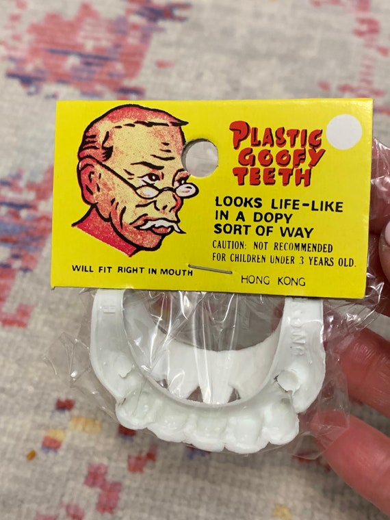 Rare Vintage 1980s Plastic Goofy Teeth with Original … - Gem