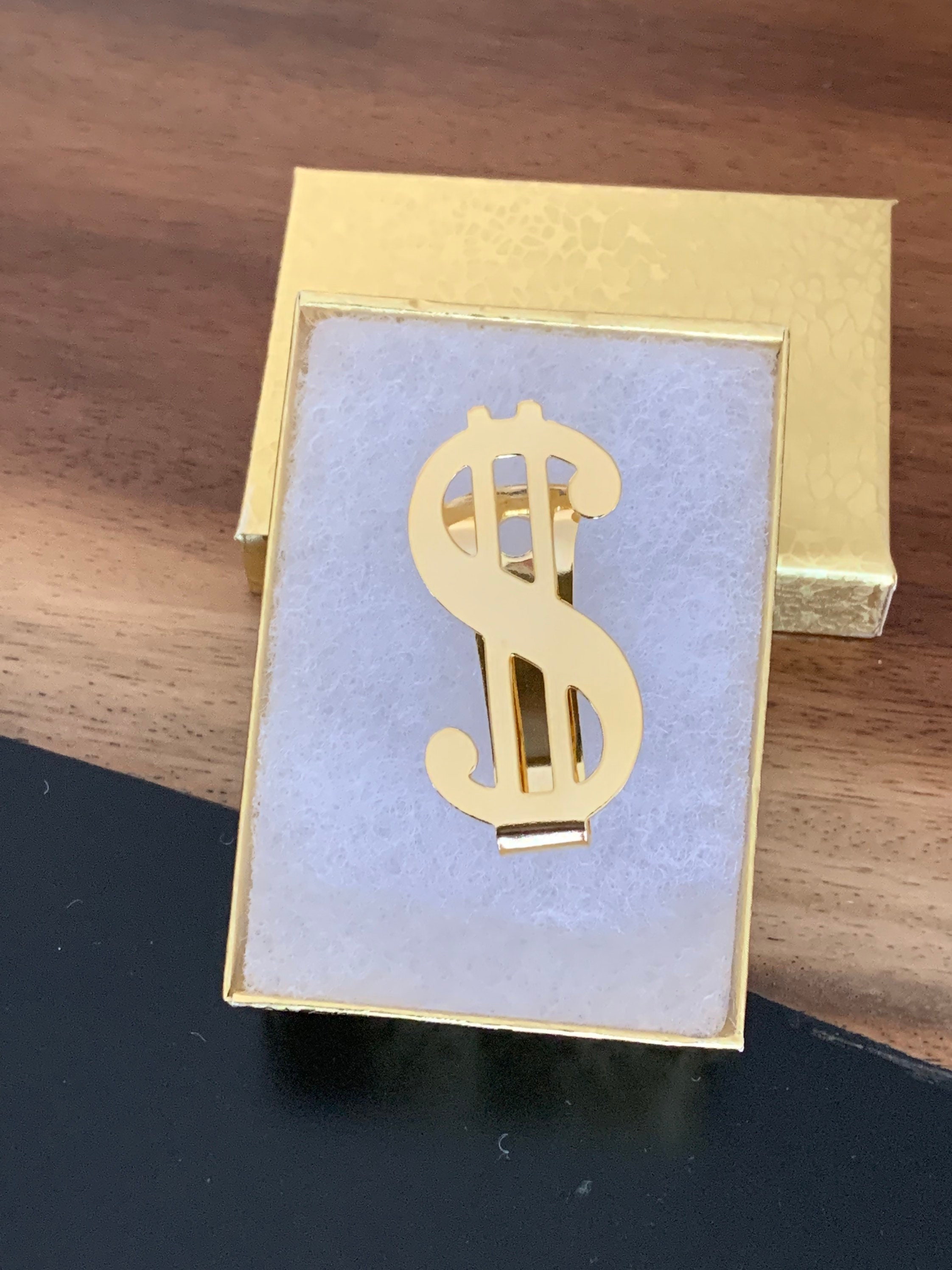 Vintage Money Clip Dollar Sign Gold Tone New Old Stock - Etsy