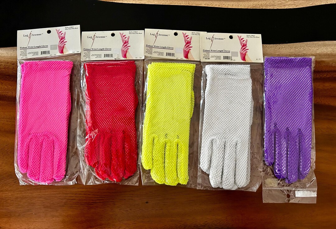 Rave Fishnet Gloves New Old Stock Full Hand Coverage to Wrist. Comes in ...