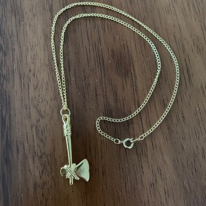 Tomahawk Ax Necklace Gold Tone 18in. Chain Vintage 1990s New Old Stock ...