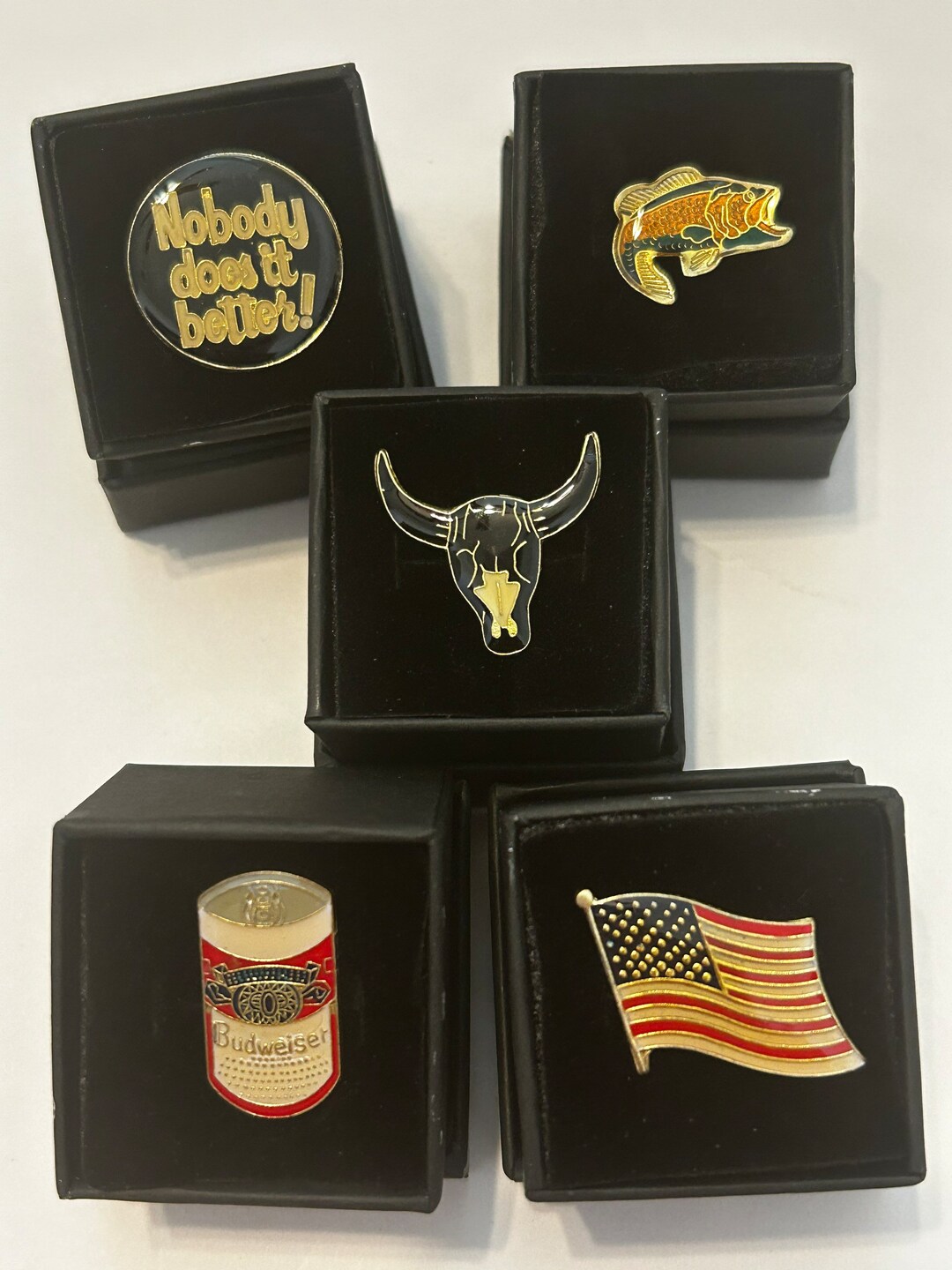 Vintage Enamel Hat Pin Lot: 1990s Gold Tone Pins, Set of 5 - Etsy