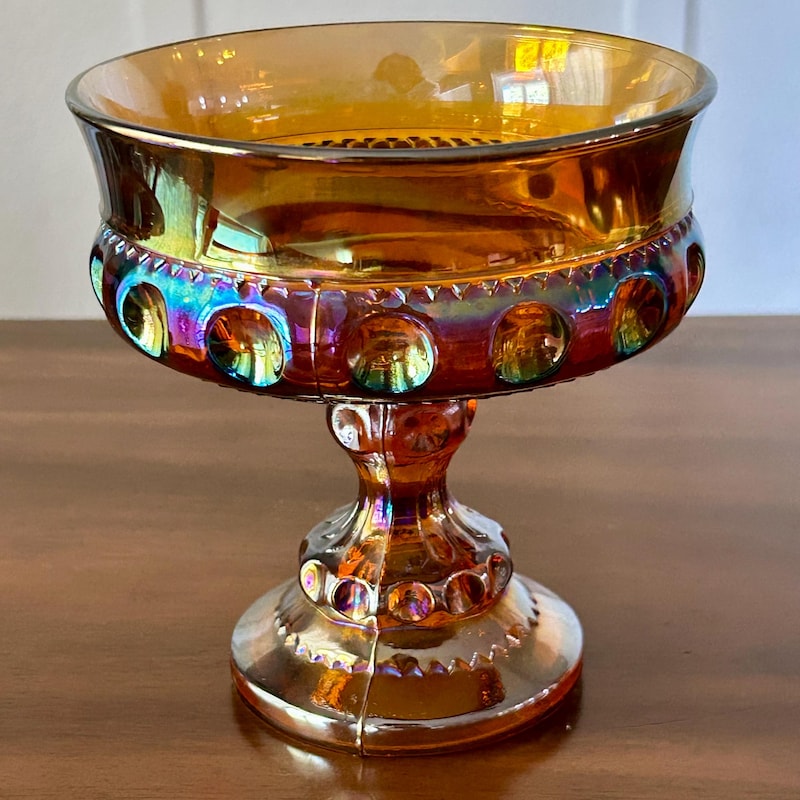 Carnival Glass Candy Dish - Etsy
