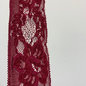 VINTAGE Floral Red Wine Colored Lace Trim (2.25in.width) - Etsy
