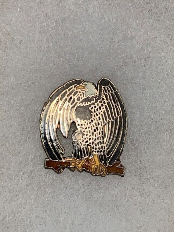 Eagle Enamel Pin Silver Tone Rare Vintage 1980s New O… - Gem