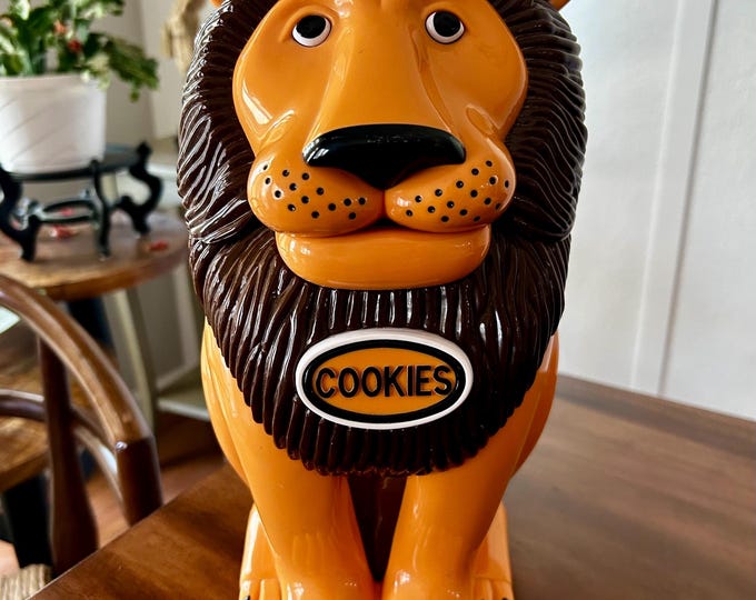 The Original Talking Lion Cookie Jar Vintage 1999 Etsy