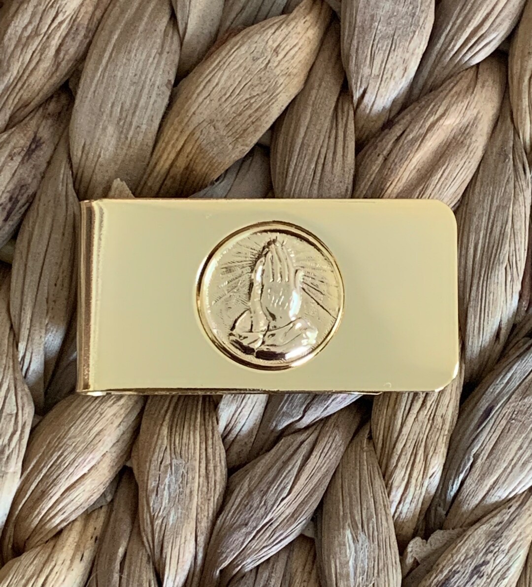 Praying Hands Vintage 1990s Money Clip Praying Hands Gold Tone New Old ...