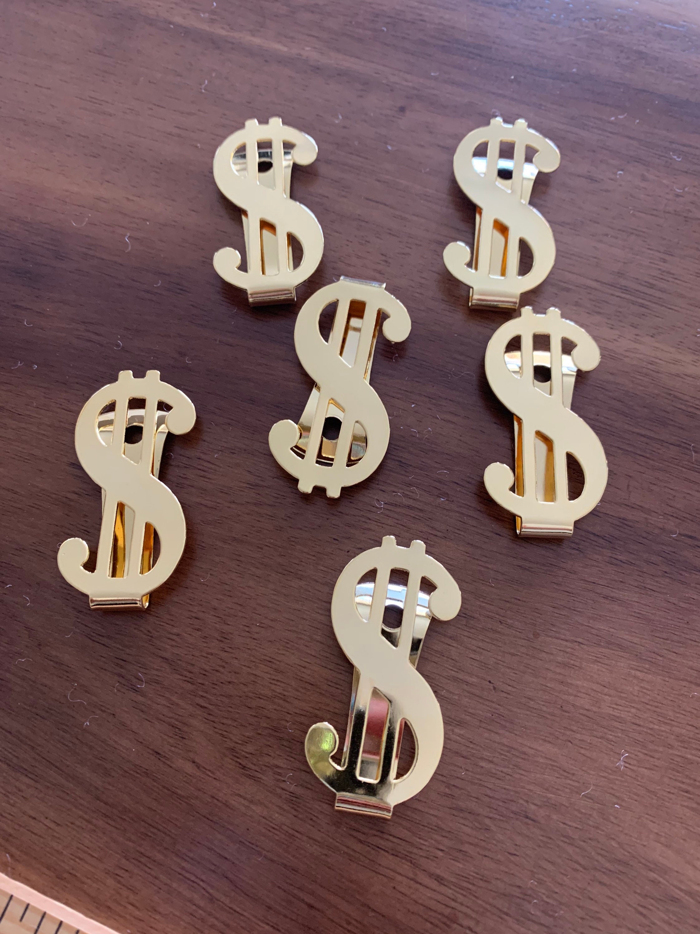 Vintage Money Clip Dollar Sign Gold Tone New Old Stock - Etsy