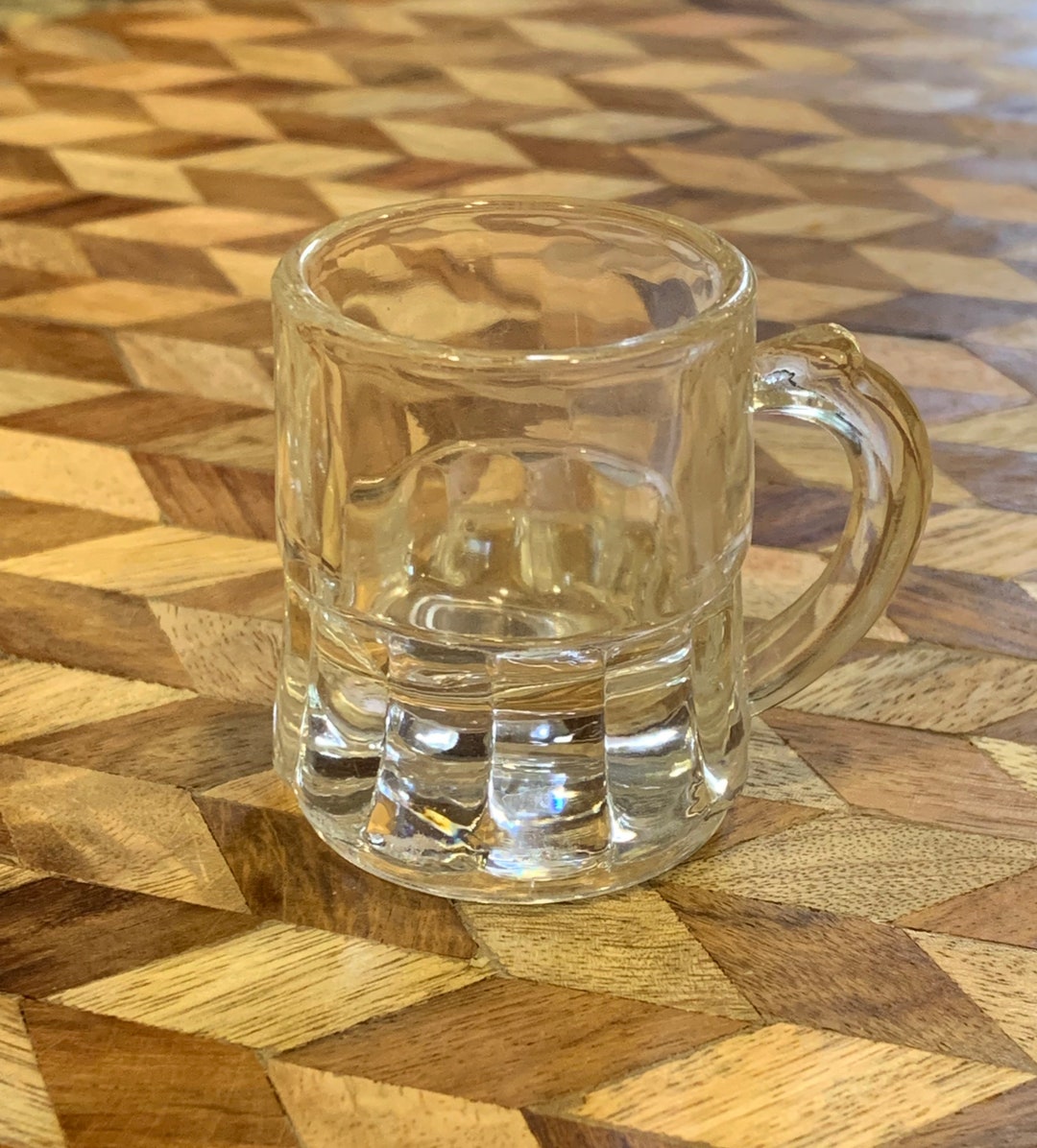 Vintage 1950s Mini Mug Shot Glass Clear Colored Federal Glass - Etsy