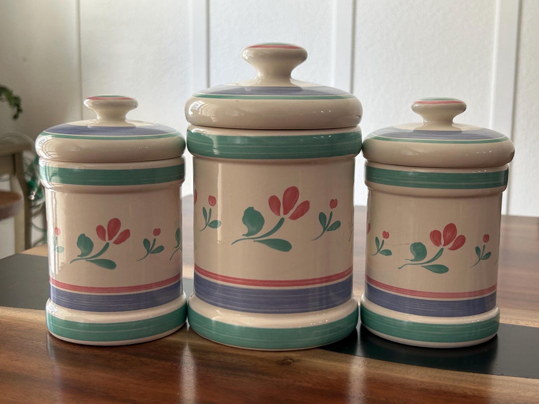 Vintage Ceramic Kitchen Canister Set - Japan Decor - Etsy