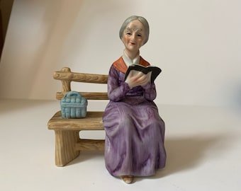 Elderly Lady Figurine - Etsy