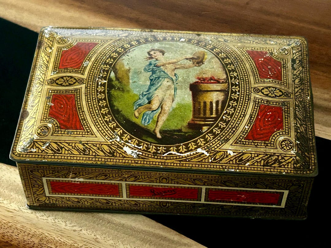 Antique 1940s Luxor Tin Vanity Box With Dancing Lady - Etsy