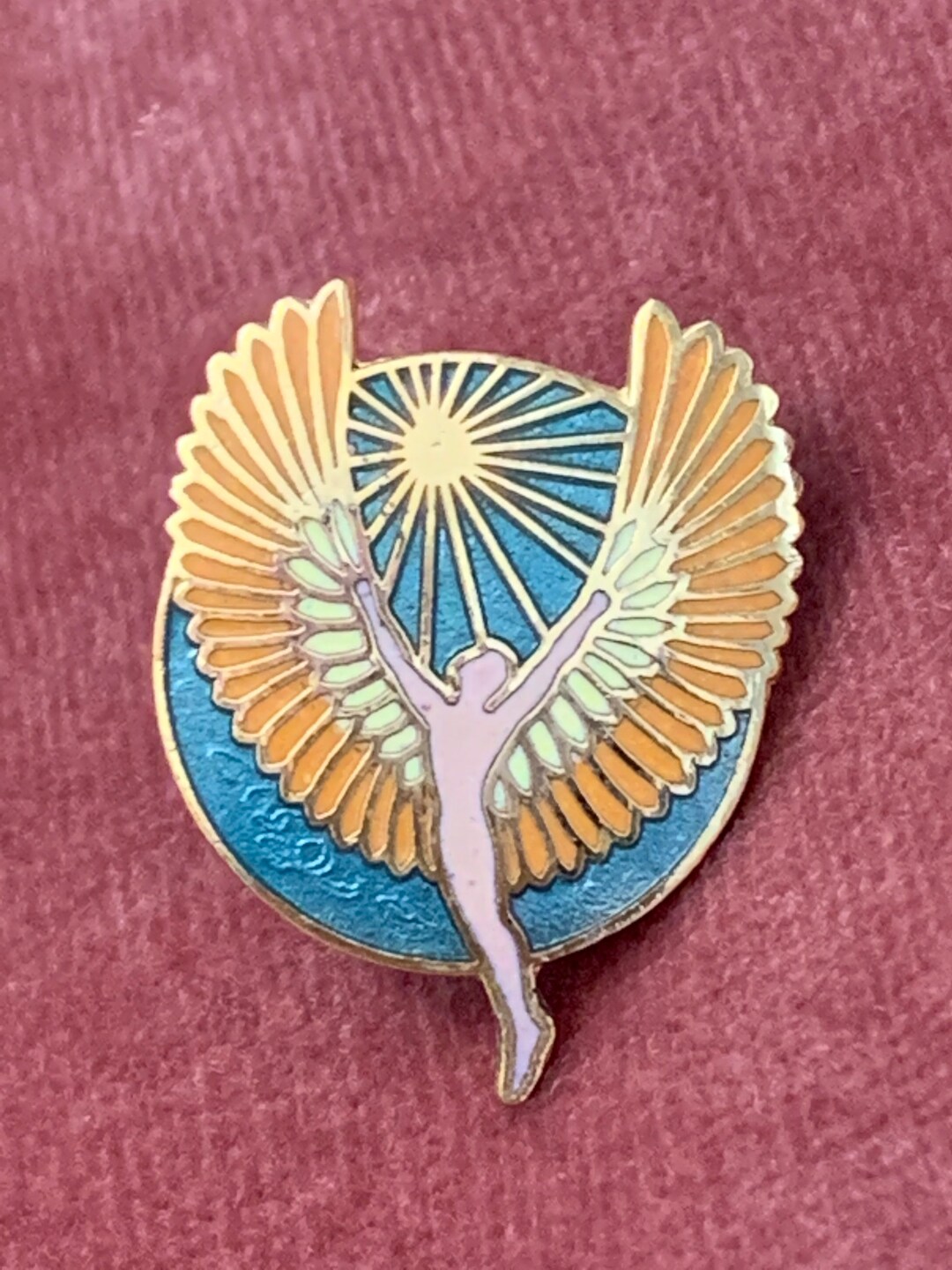 Icarus Enamel Pin Gold Tone Rare Vintage 1980s New Old Stock - Etsy