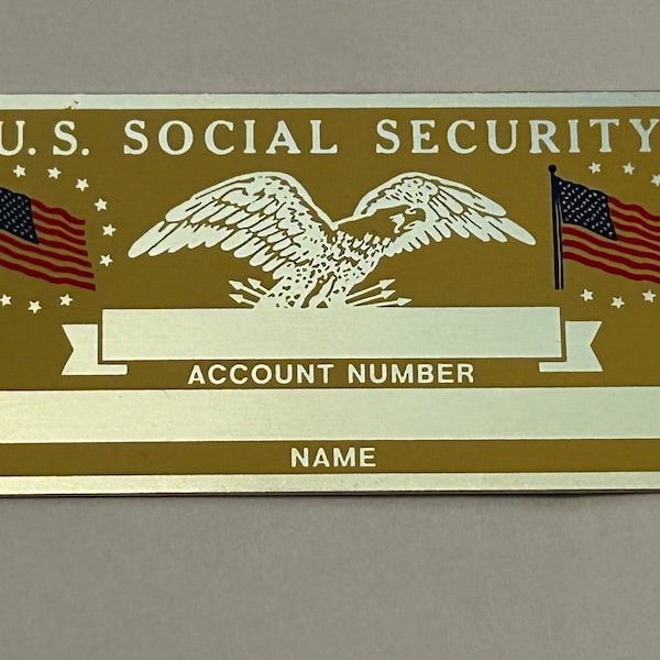 Metal Social Security Card - Etsy