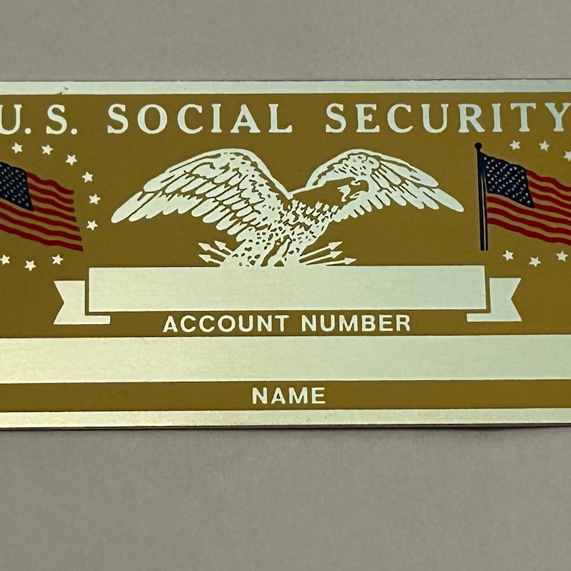 Metal Social Security Card - Etsy