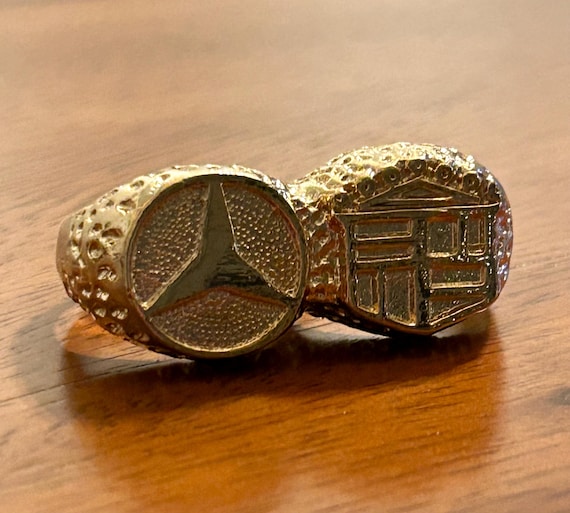 Rare Benz/Cadi Double Finger Statement Ring Size 9.75… - Gem
