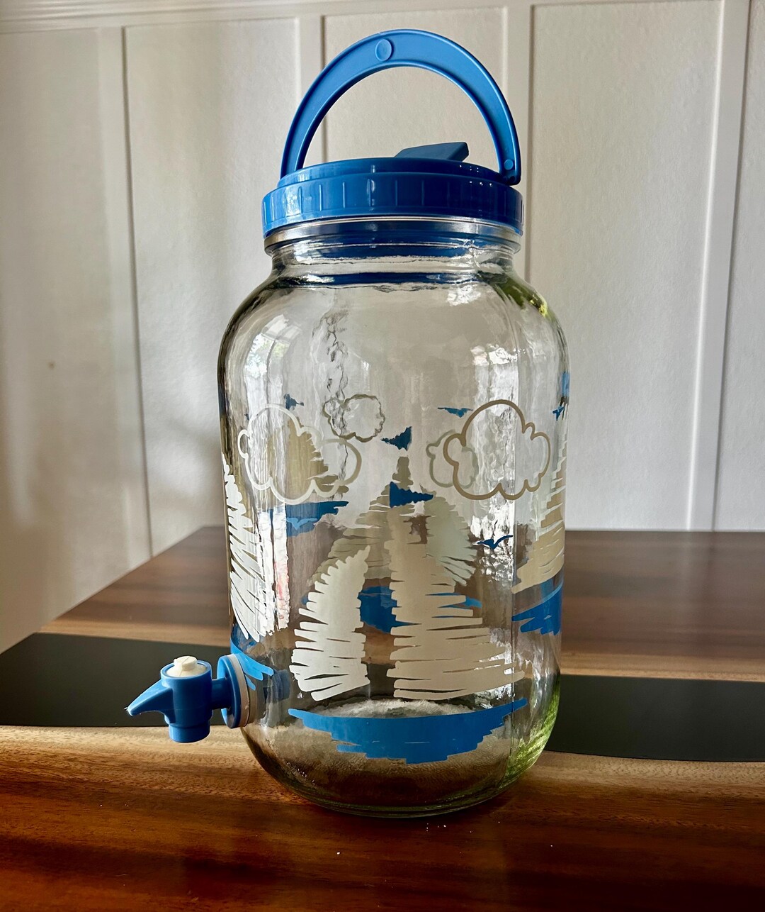 Vintage Sun Tea Jar, Ice Tea Jug, Glass Gallon Ice Tea Jar, With ...