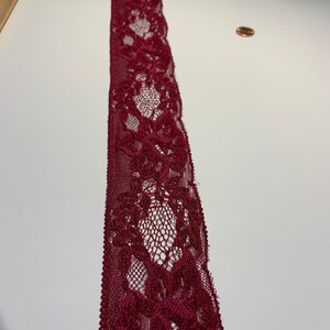 VINTAGE Floral Red Wine Colored Lace Trim (2.25in.width) - Etsy