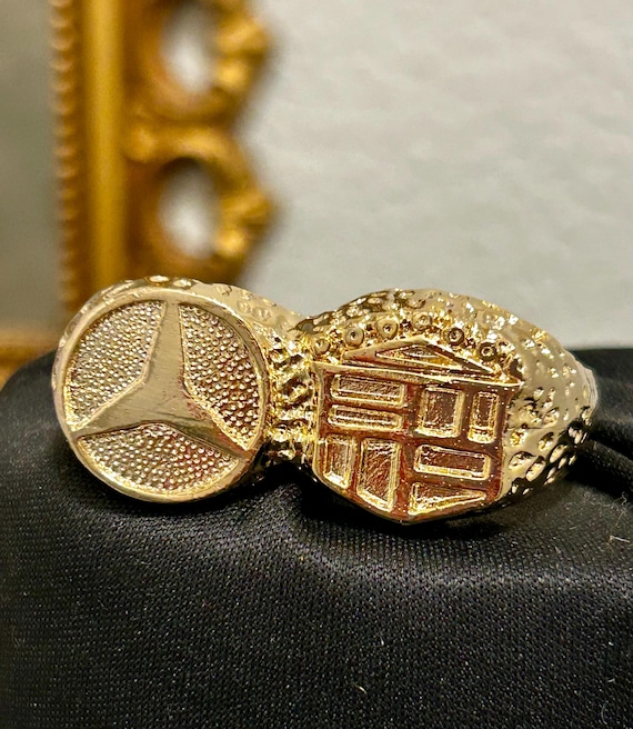 Rare Benz/Cadi Double Finger Statement Ring Size 9.75… - Gem