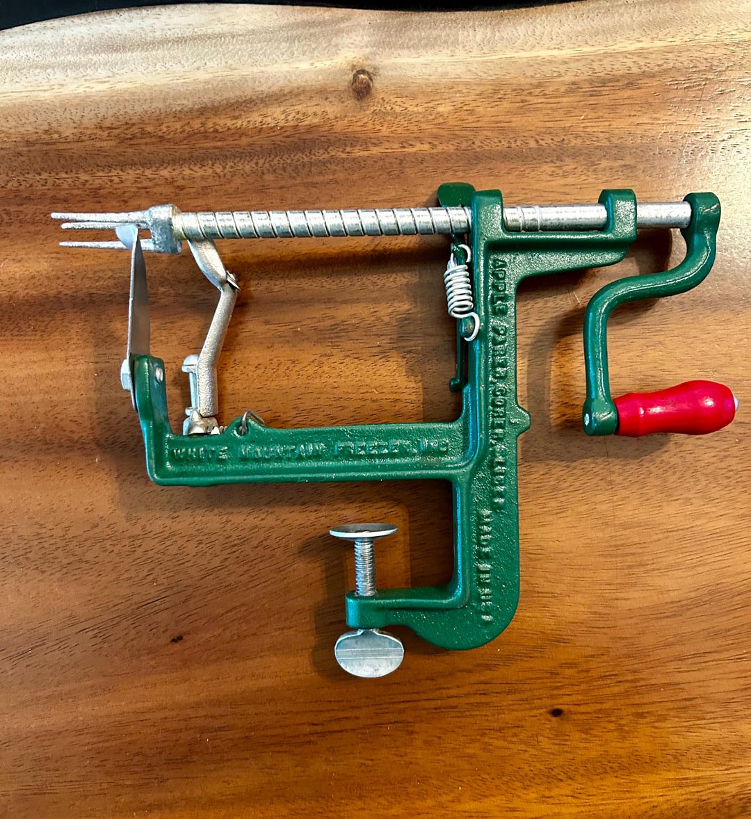 Vintage Apple Corer Hand Crank White Mountain Brand With Original Box ...