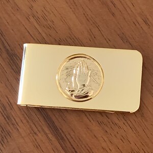 Praying Hands Vintage 1990s Money Clip Praying Hands Gold Tone New Old ...
