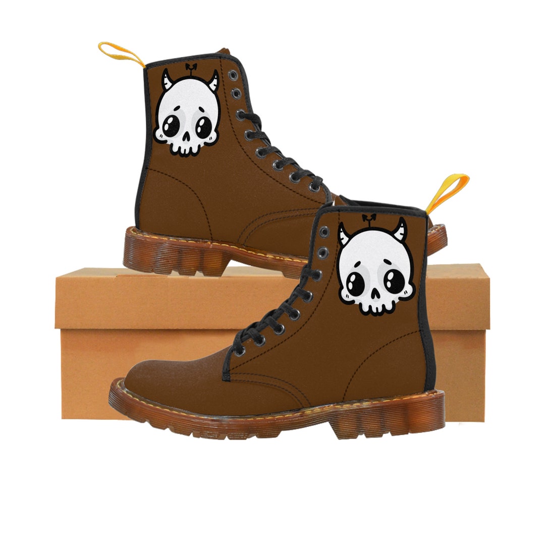 Brown Sin Sir Demon Succubus Canvas Boots - Etsy