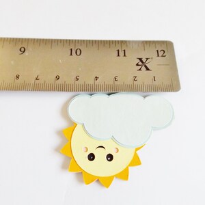 Clouds Suns Papercraft Embellishments Handmade Holiday Weather ...