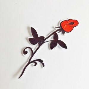 Red Roses Mini Flowers Papercraft Embellishments Floral Card Making ...