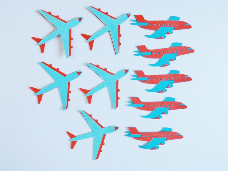 Aeroplanes Jets Papercraft Embellishments Handmade Travel Transport ...