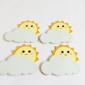 Clouds Suns Papercraft Embellishments Handmade Holiday Weather ...