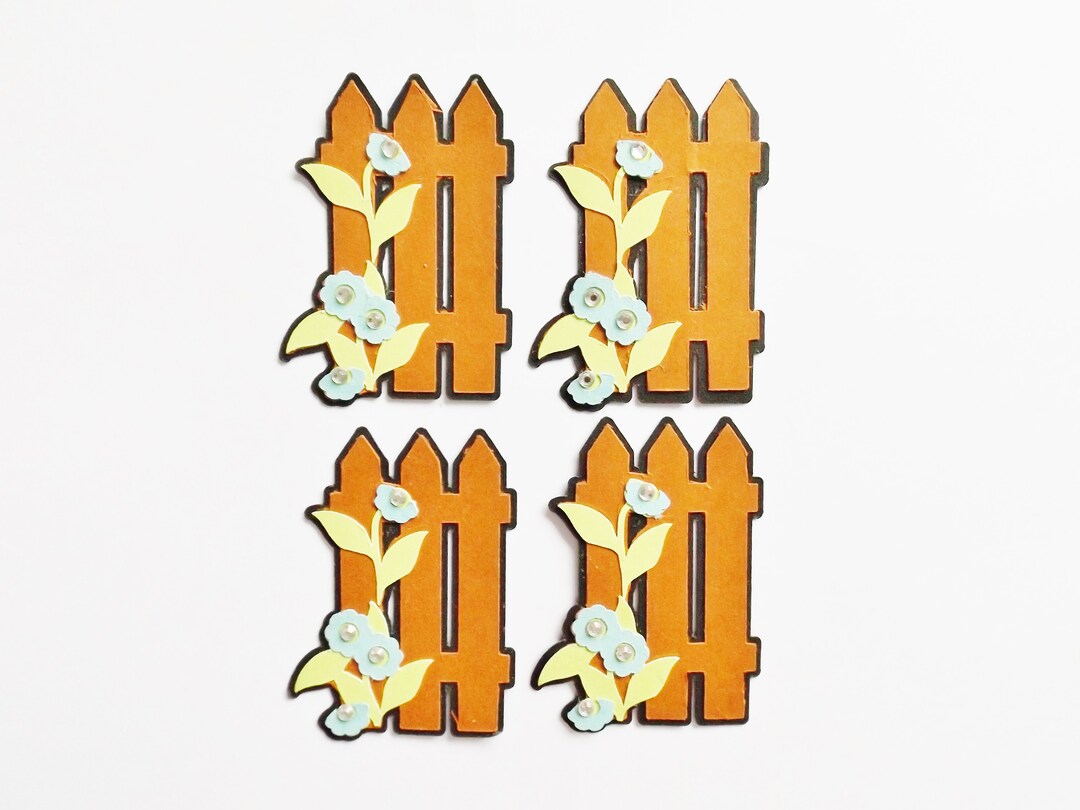 Floral Picket Fences Papercraft Embellishments Climbing Flowers ...