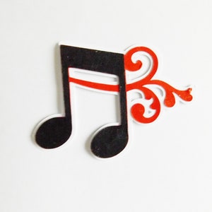 Musical Notes Papercraft Embellishments Flourish Music Scrapbooking ...