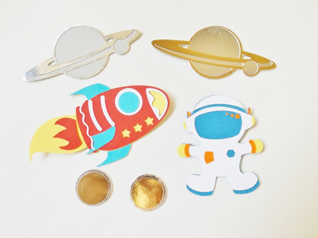 Outer Space Papercraft Embellishments Astronauts Scrapbooking Ephemera ...