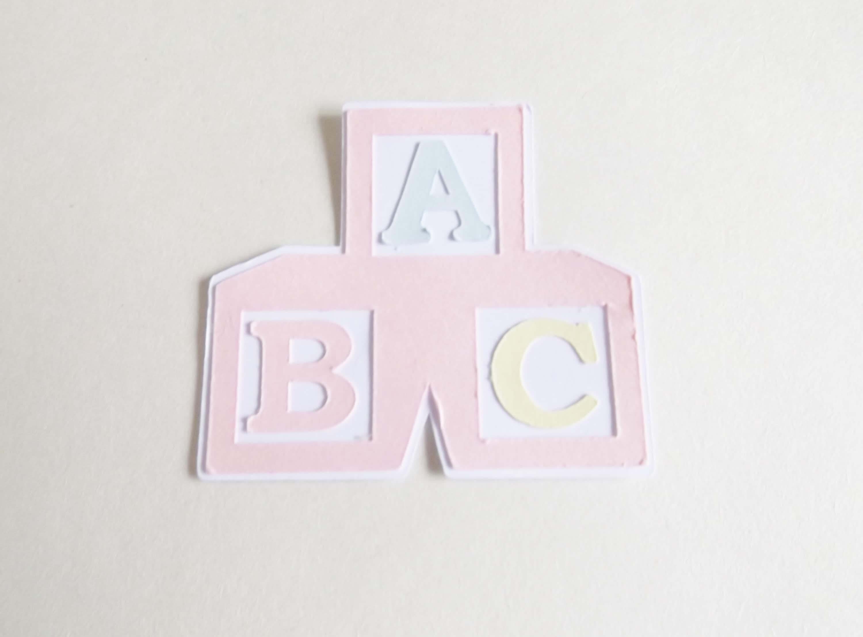 Building Blocks Papercraft Embellishments Baby Toys Scrapbooking ...
