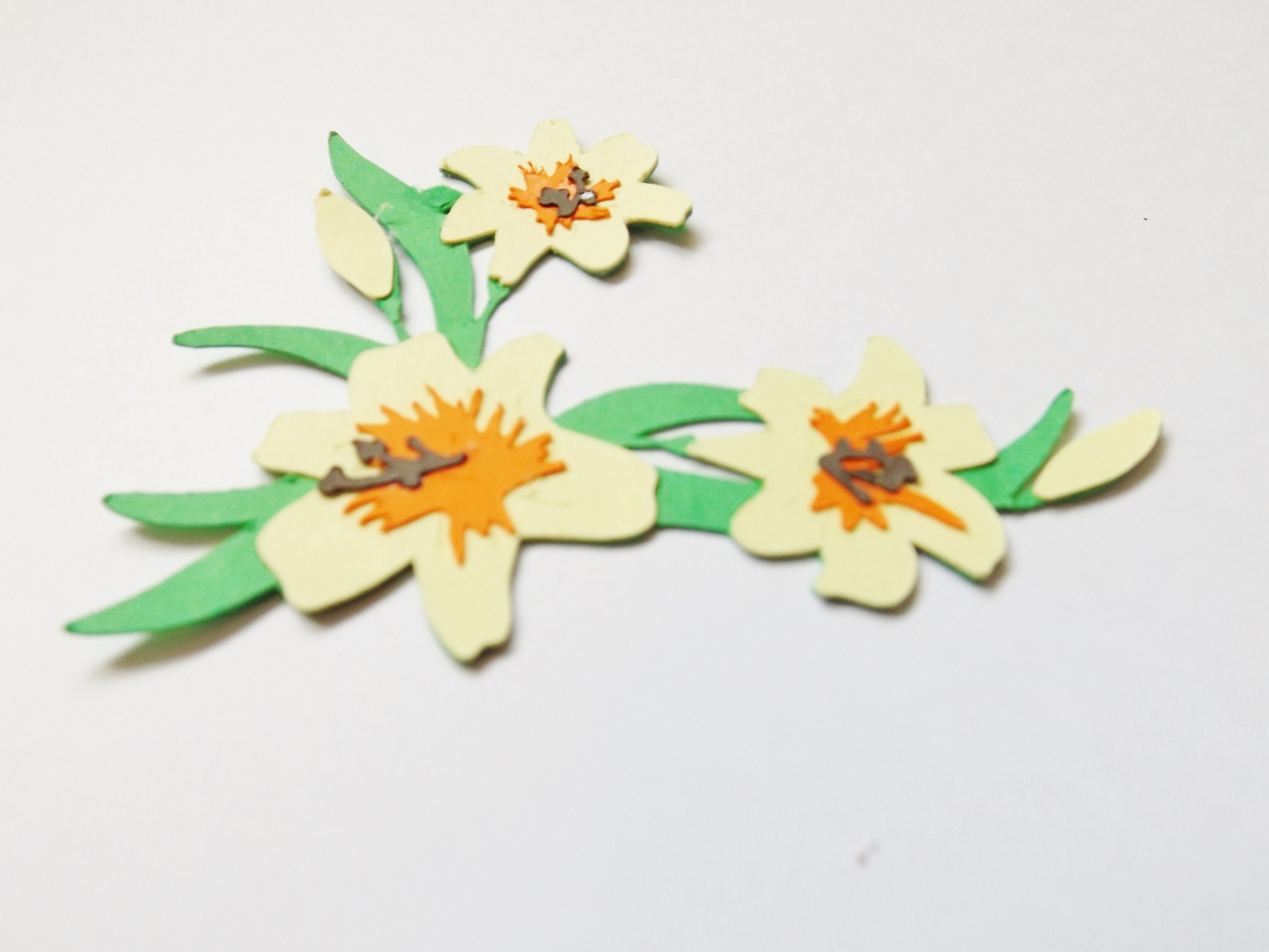 Yellow Flowers Papercraft Embellishments Scrapbooking Floral | Etsy