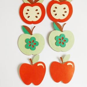 Apples Papercraft Embellishments Handmade Teachers Apples Scrapbooking ...