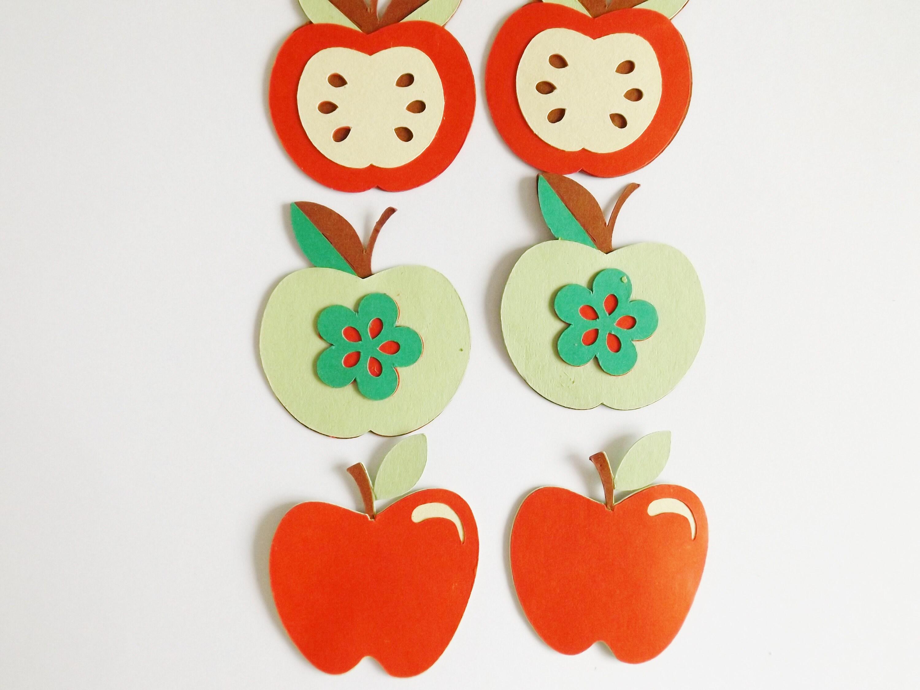 Apples Papercraft Embellishments Handmade Teachers Apples Scrapbooking ...