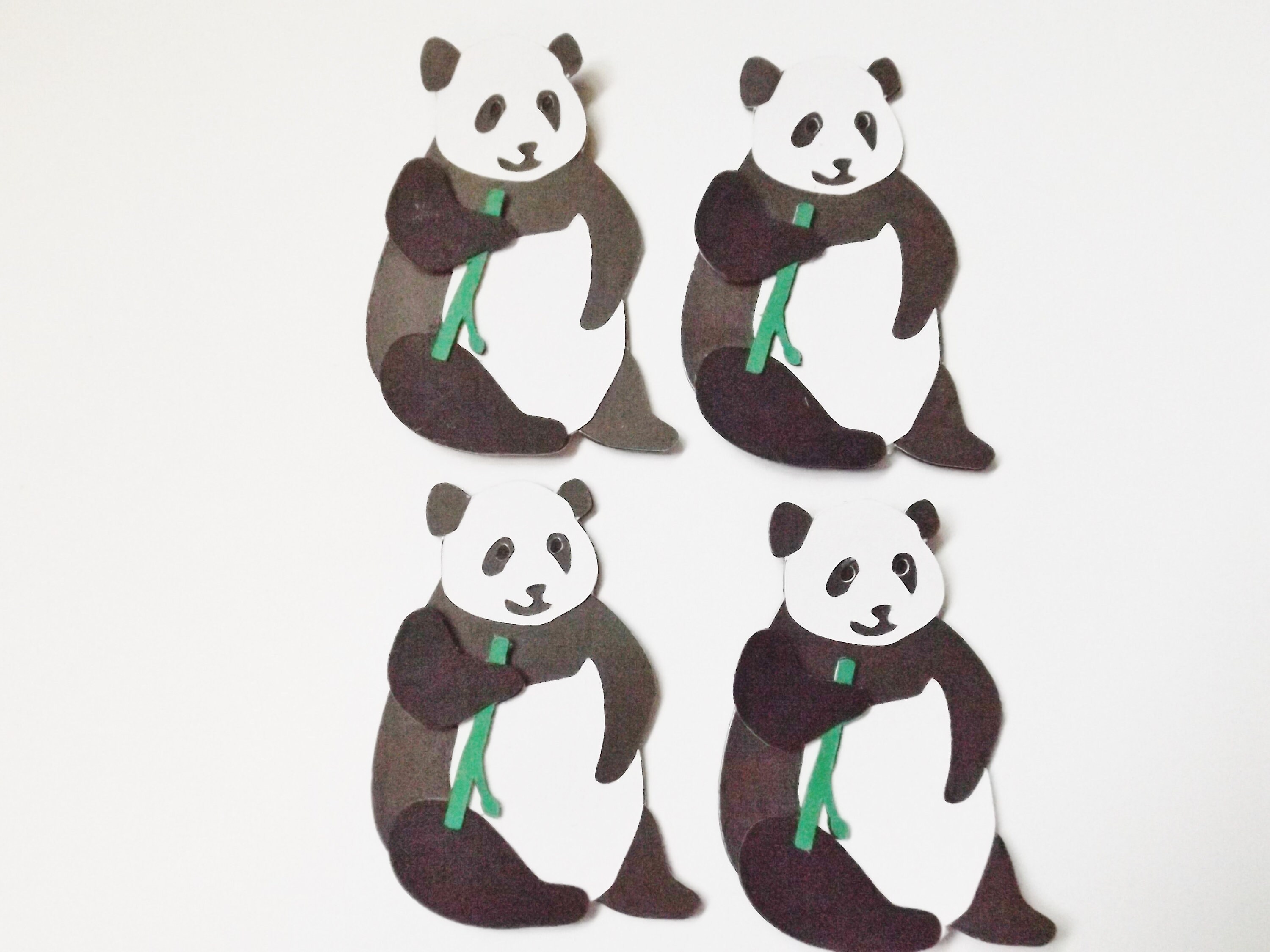 Panda Bears Wildlife Animals Papercraft Embellishments - Etsy UK