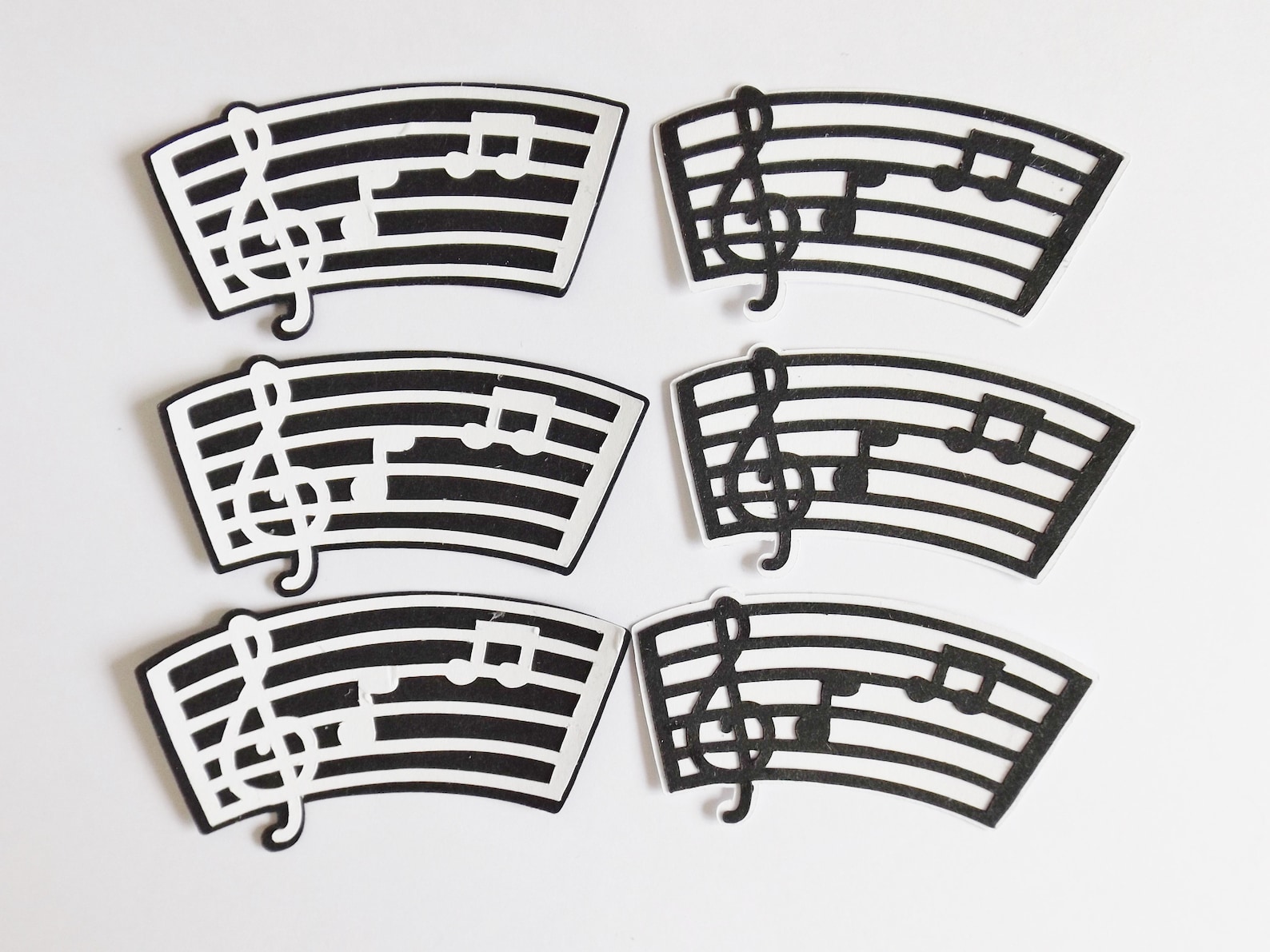 Music Sheets Notes Papercraft Embellishments Musical - Etsy