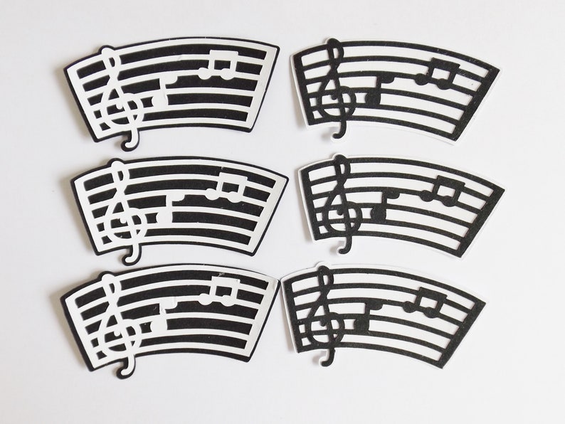 Music Sheets Notes Papercraft Embellishments Musical - Etsy